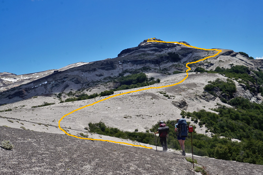 Cerro Dormilón - Normal desde el refugio - Andeshandbook