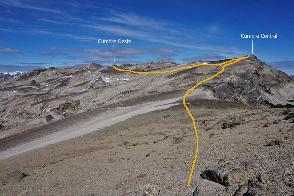 Cerro Dormilón - Normal desde el refugio - Andeshandbook