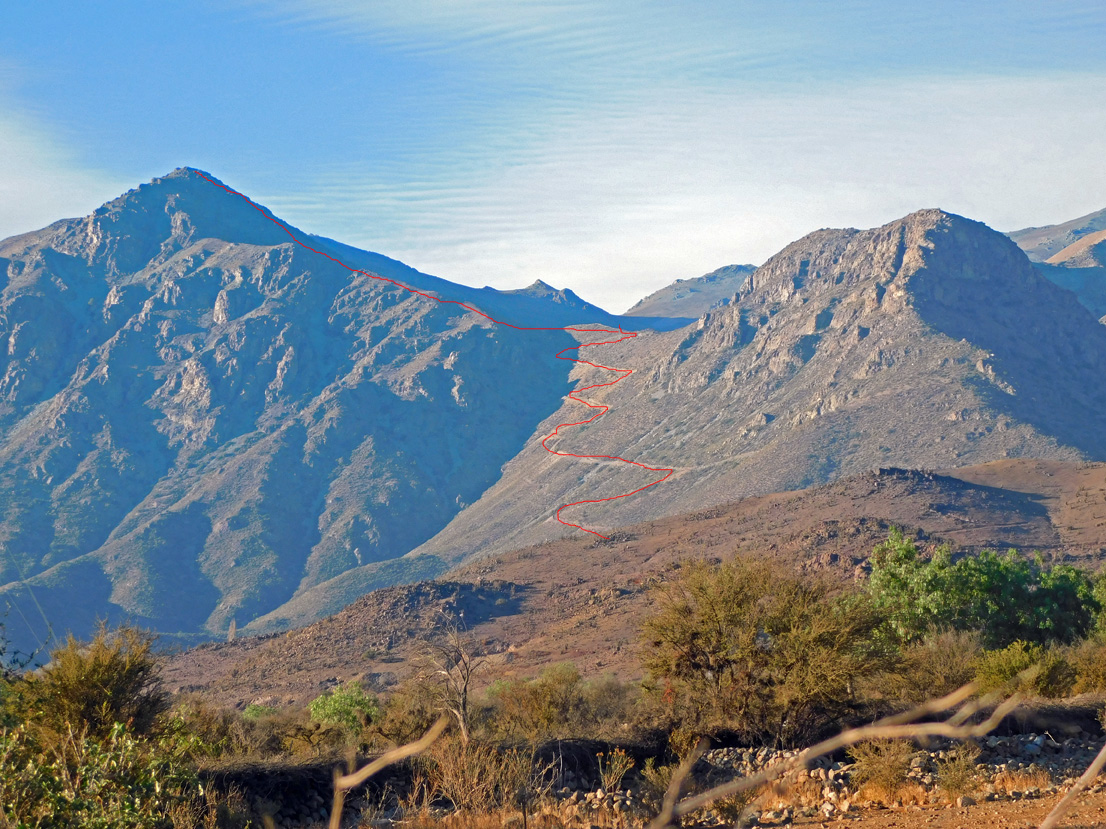 Cerro Maitén - Normal desde El Chalaco - Andeshandbook