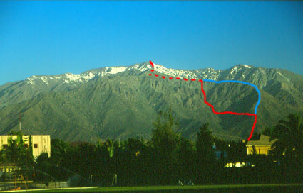 Cerro de Ramón - Quebrada de Peñalolén - Andeshandbook