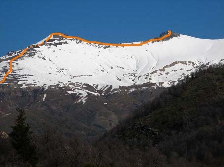 Cerro Pellejo - Normal desde la Casa Rodante - Andeshandbook